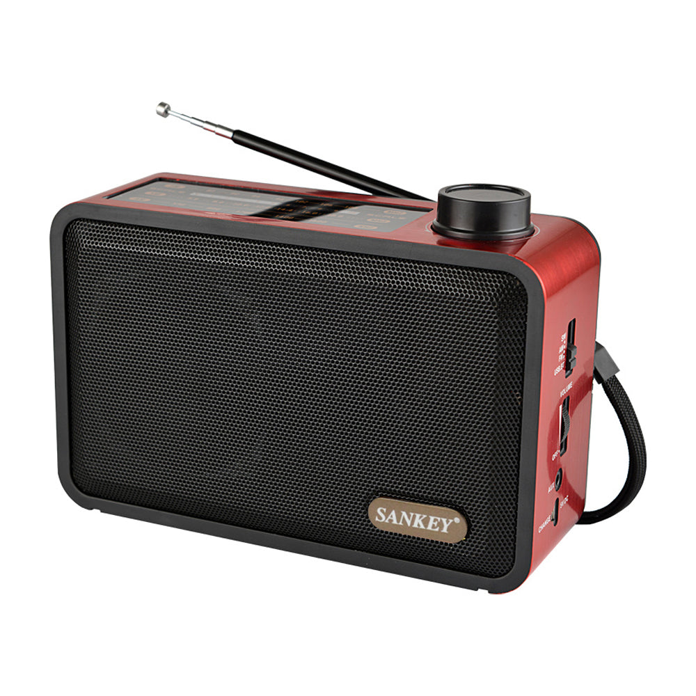 Sankey 504 Radio Portátil | FM | Bluetooth | Rojo - Photura